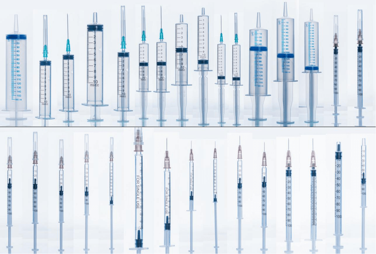 Disposable Syringe 3ml, Luer Slip & Luer Lock, With & Without Needle