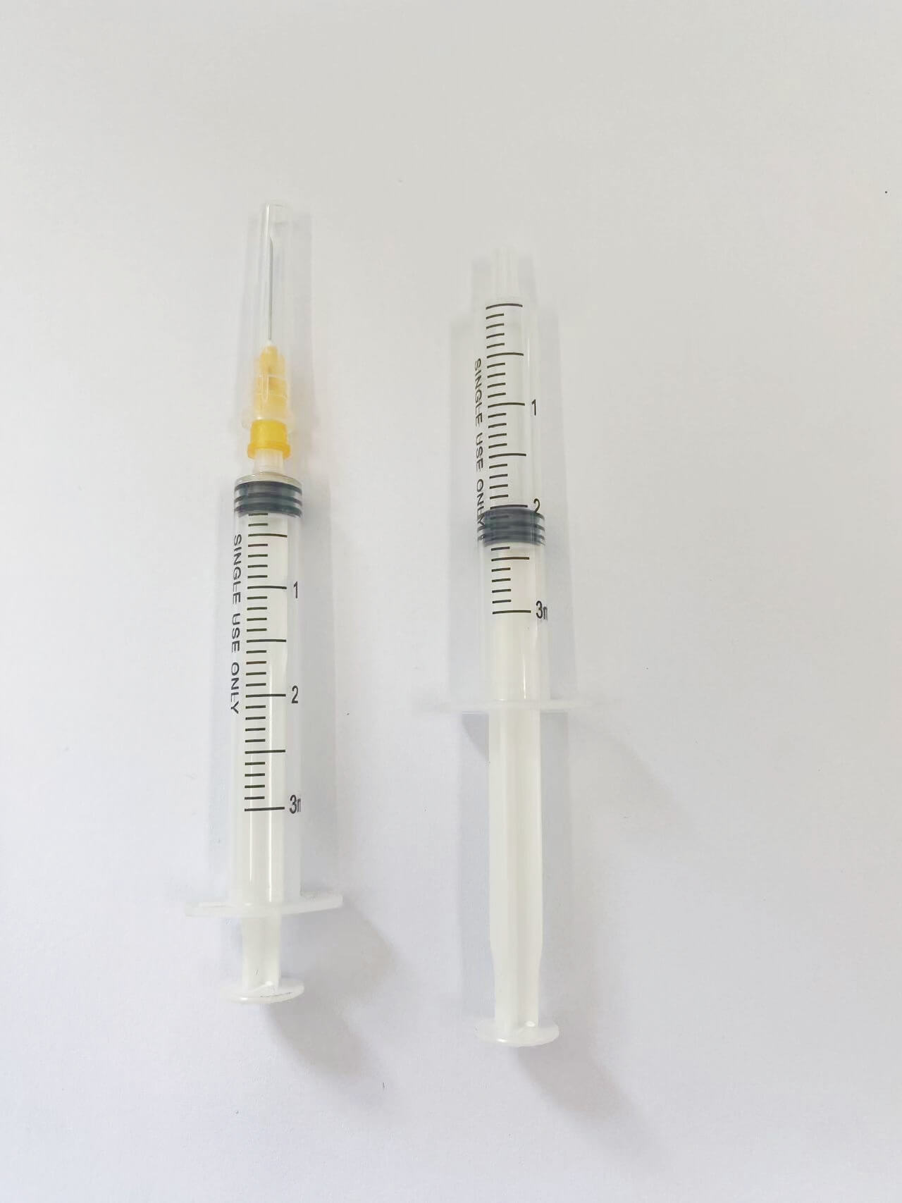 Disposable Syringe 3ml, Luer Slip & Luer Lock, With & Without Needle